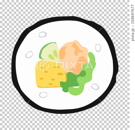 Cross section illustration of rolled sushi... - Stock Illustration ...