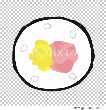 Cross-sectional illustration of thin sushi... - Stock Illustration ...