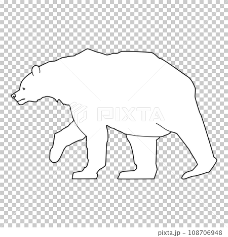 Illustration of a sideways brown bear on white - Stock Illustration ...