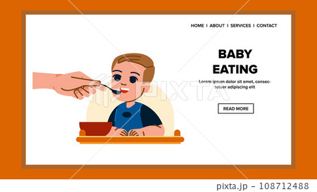 baby eating vectorのイラスト素材 [108712488] - PIXTA