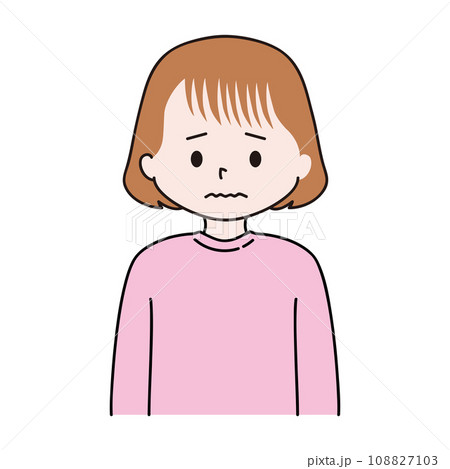 FAGA 前髪の抜け毛に悩む女性のイラスト素材 [108827103] - PIXTA