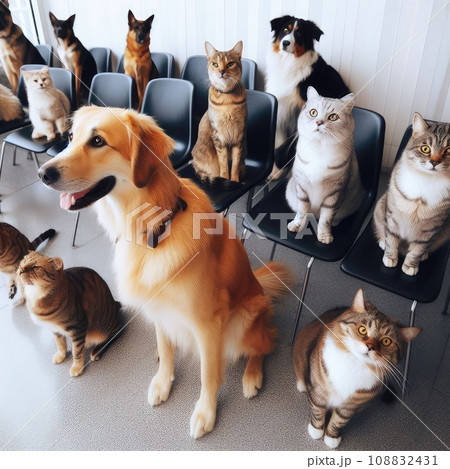 photo of dogs cats and other home animals...のイラスト素材 [108832431] - PIXTA
