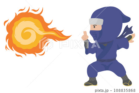 火遁の術 忍者のイラスト素材 [108835868] - PIXTA