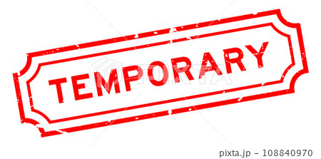 Grunge red temporary word square rubber stamp...のイラスト素材 [108840970] - PIXTA