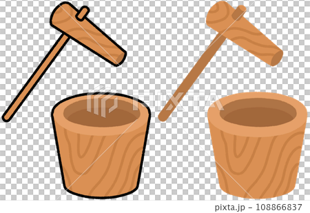 臼と杵のイラスト素材 [108866837] - PIXTA