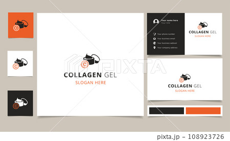 Collagen gel logo design with editable slogan....のイラスト素材 [108923726 ...