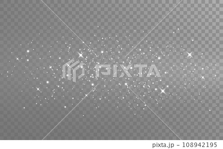 Glitter silver. Christmas white dust. Magic...のイラスト素材 [108942195] - PIXTA