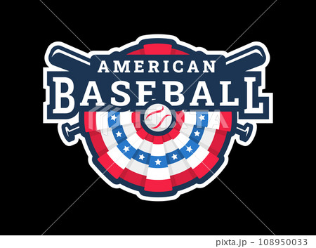 American baseball, logo, emblem.のイラスト素材 [108950033] - PIXTA