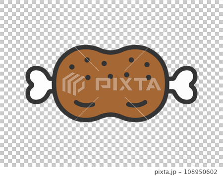 Illustration of bone-in meat icon (line drawing... - Stock Illustration ...