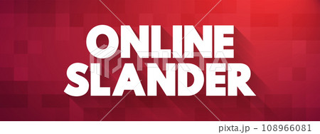 Online Slander is a online publication of a...のイラスト素材 [108966081] - PIXTA