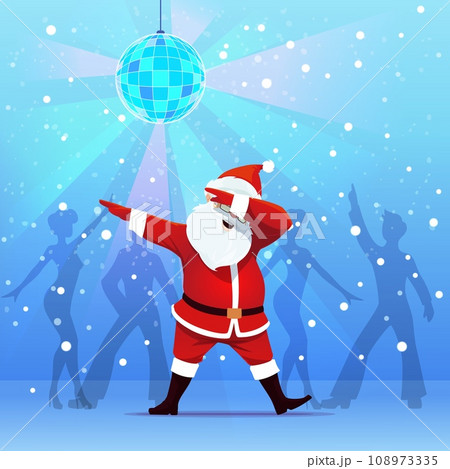 Dab dance, cartoon Santa dancing on Christmas...のイラスト素材 [108973335] - PIXTA