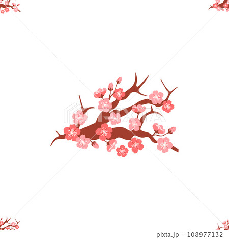 Sakura pattern vector illustration. The...のイラスト素材 [108977132] - PIXTA