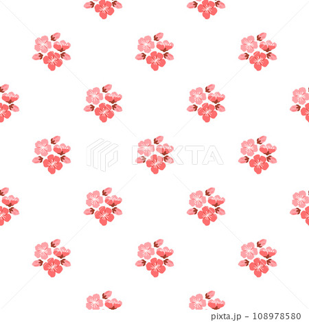 Sakura pattern vector illustration. The...のイラスト素材 [108978580] - PIXTA