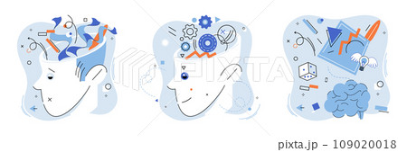 Abstract thinking. Vector illustration. The...のイラスト素材 [109020018] - PIXTA