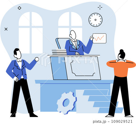 Working together. Vector illustration. A...のイラスト素材 [109029521] - PIXTA