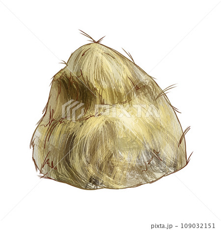 Haystack, color illustration. For printing and...のイラスト素材 [109032151 ...