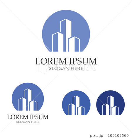 Downtown building logo design with creative ideaのイラスト素材 [109103560] - PIXTA