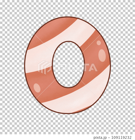 Letter O Christmas candy cane alphabet sweet...のイラスト素材 [109119232] - PIXTA