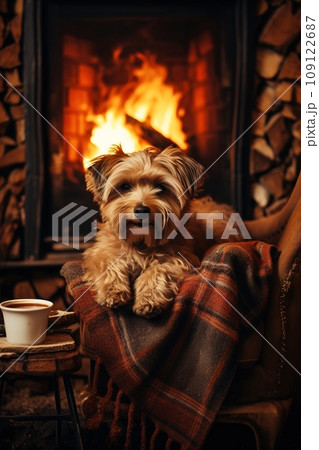 Hygge comforting atmosphere creating by...のイラスト素材 [109122687] - PIXTA
