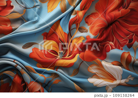 Beautiful fabric, background texture....のイラスト素材 [109138264] - PIXTA
