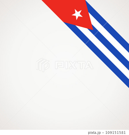 Corner ribbon flag of Cubaのイラスト素材 [109151581] - PIXTA