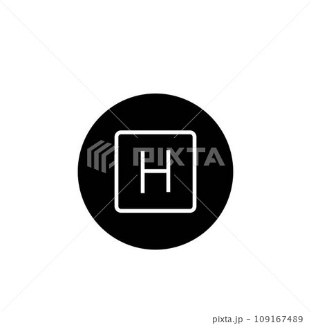 simple hydrogen logo illustration designのイラスト素材 [109167489] - PIXTA