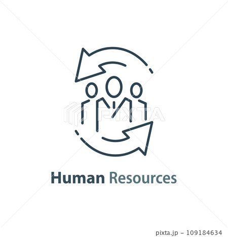 Human resources concept,trade union, corporate...のイラスト素材 [109184634 ...