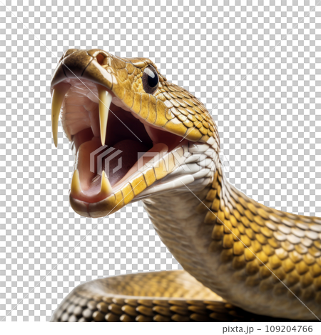 Head of a poisonous snake with an open... - Stock Illustration ...