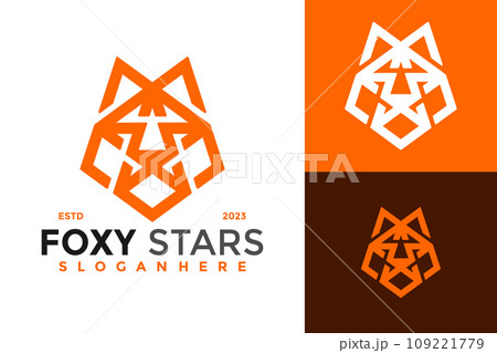 Fox Star Logo design vector symbol icon...のイラスト素材 [109221779] - PIXTA