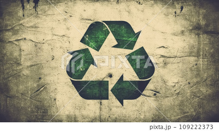 Recycle symbol blooming in nature an Earth Dayのイラスト素材 [109222373] - PIXTA