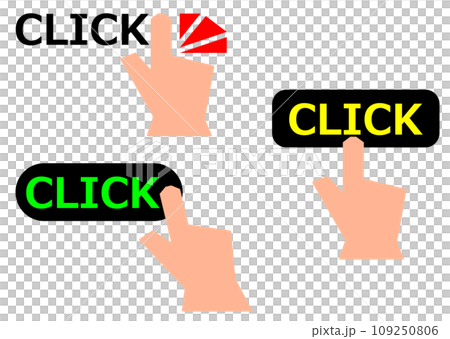 Illustration of pressing the click icon to... - Stock Illustration ...