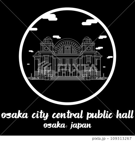 Circle Icon Osaka City Central Public Hall....のイラスト素材 [109313267] - PIXTA