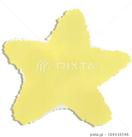 Scraps paper, torn paper star shape, paper note...のイラスト素材 [109316546 ...