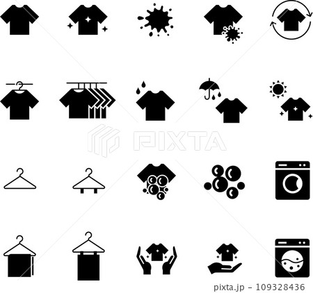 洋服のシルエットアイコンセットのイラスト素材 [109328436] - PIXTA