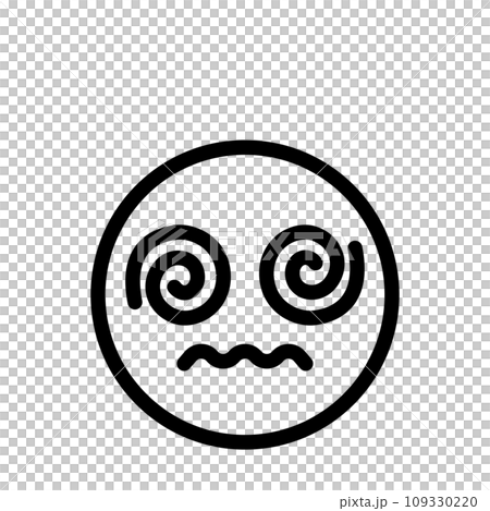Eyes spinning emoji icon face expression simple... - Stock Illustration ...