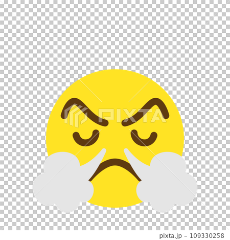 Snorting and angry emoji icon face expression... - Stock Illustration ...