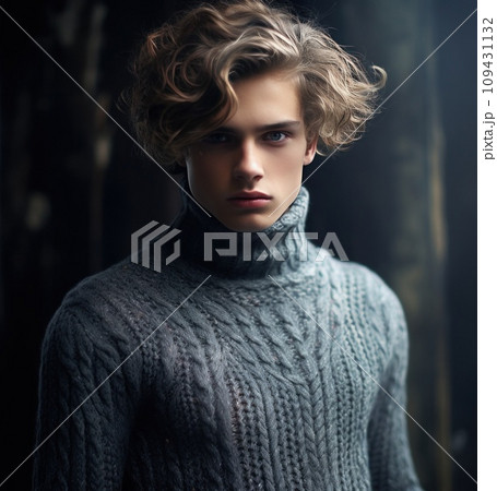 the london model is wearing a grey,のイラスト素材 [109431132] - PIXTA