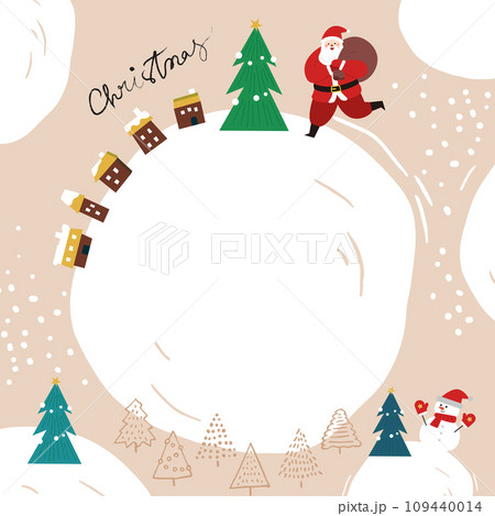 Merry Christmas Santa Claus note paper vector...のイラスト素材 [109440014] - PIXTA