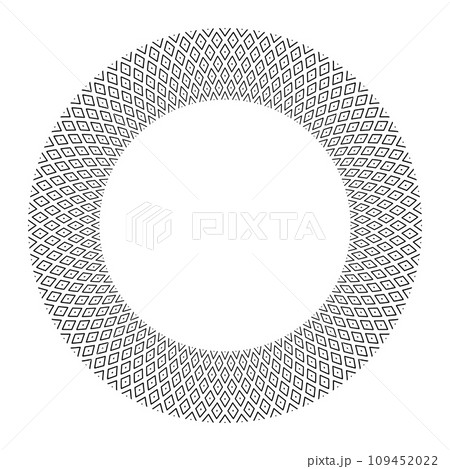 Abstract Geometric Diamonds and Dots Circle...のイラスト素材 [109452022] - PIXTA