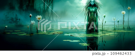 AI-generated content. art cartoon water sprite,...のイラスト素材 [109462433 ...