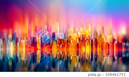 AI-generated content. glowing color 3D graph,...のイラスト素材 [109462751] - PIXTA