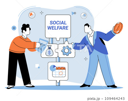 Social welfare. Vector illustration....のイラスト素材 [109464243] - PIXTA