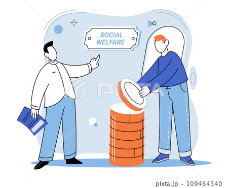 Social welfare. Vector illustration. Social...のイラスト素材 [109464340] - PIXTA