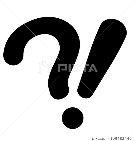 Punctuation mark indicating surprise,...のイラスト素材 [109482446] - PIXTA