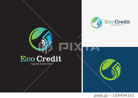 Nature eco money logo design vector, finance...のイラスト素材 [109494301] - PIXTA