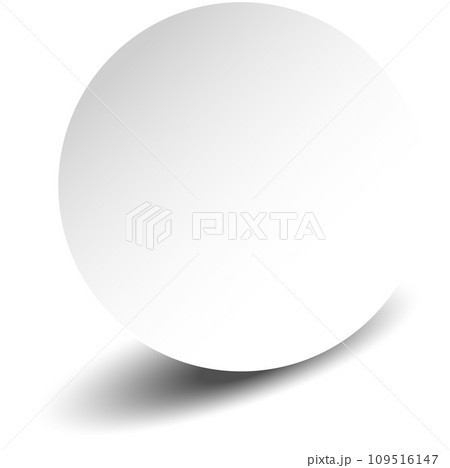 White paper round shadowのイラスト素材 [109516147] - PIXTA