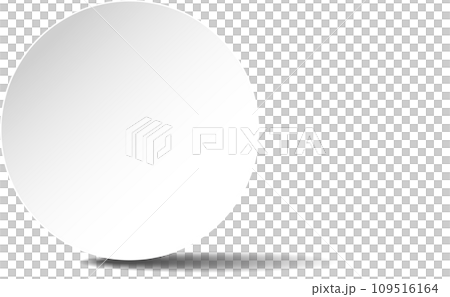 White paper round shadowのイラスト素材 [109516164] - PIXTA