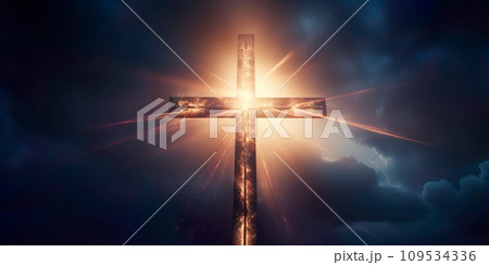 Divine Illumination cross with approach,...のイラスト素材 [109534336] - PIXTA