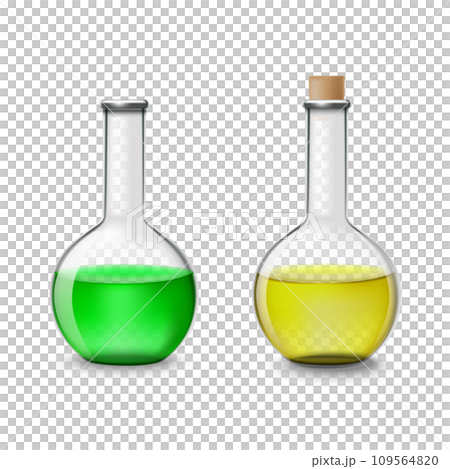 chemical Glass flasks with color liquid inside...のイラスト素材 [109564820 ...