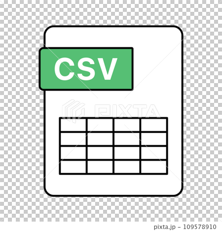 CSVファイルのアイコン。表計算やデータベース。ベクター。のイラスト素材 [109578910] - PIXTA